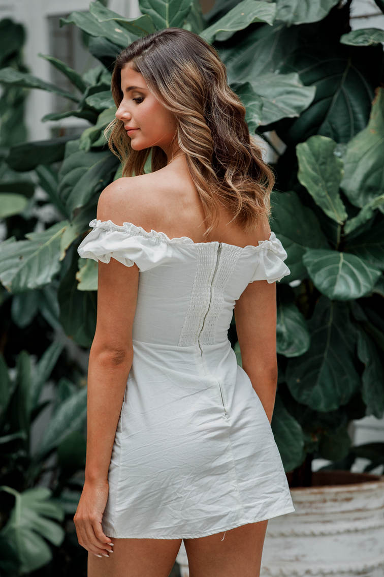 Two Guns Mini Dress White – The HALF Boutique